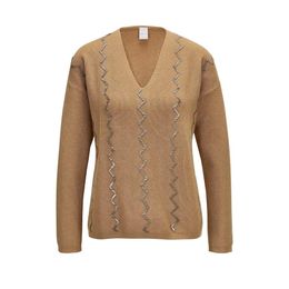 Madeleine Mode MADELEINE Pullover Damen Gr&ouml;&szlig;e S/M hellbraun