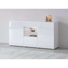 Inosign Sideboard »Toledo, Breite 159cm, moderne Anrichte mit dekorative Fräsungen, grifflos« Kommode viel Stauraum, Einlegeböden verstellbar, ohne...