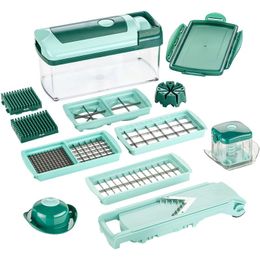 Genius Zerkleinerer »Nicer Dicer Fusion inkl. XXL-Messereinsatz 12 x 36 mm, Set 14-tlg« ND Fusion werden eine Vielzahl von Schneidgeräten in Einem...