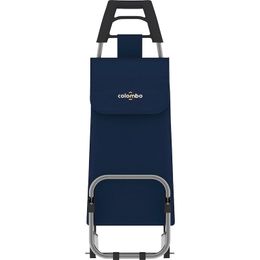 BISCHOF COLOMBO Einkaufstrolley »ROLLY« Tasche aus wasserdichten Polyester, Maximales Tragegewicht 25 kg blau/schwarz