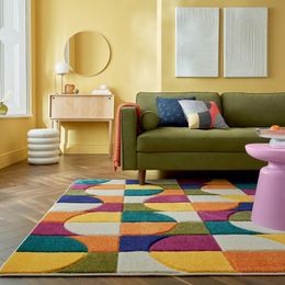 FLAIR RUGS Teppich &raquo;ChaCha&laquo; rechteckig 8 mm H&ouml;he Abstrakter Teppich bunt Obermaterial: 100% Polypropylen B : 80 cm 1 Stk.