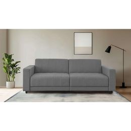 DOREL HOME 3-Sitzer »Allie II Schlafsofa 225 cm« Bett-Funktion (108/190cm), Rückenlehne 2-teilig, mit Steppung grau
