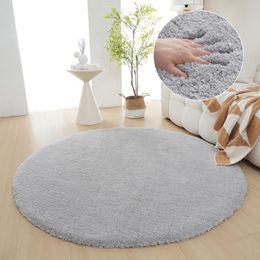 my home Hochflor-Teppich »Microfaser Teppich Magong, besonders weich, sehr feiner Flor« rund 25 mm Höhe unifarben, weiche Teppiche, Wohnzimmer,...