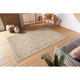 NORTHRUGS Teppich »Sues« rechteckig 3 mm Höhe In-& Outdoor, Läufer, Wetterfest, Balkon, Wohnzimmer, Orient creme Oberfläche: 100% Polypropylen B :...