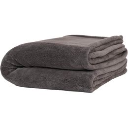 WEWO-Fashion WEWO FASHION Wohndecke »9201« kuschelig anthracite Obermaterial: 100% Polyester B/L: 150 cm x 200 cm