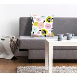 queence Dekokissen »Alek« mit bunten Blumen bunt + bedruckt Obermaterial: 100% Polyester B/L: 40 cm x 40 cm