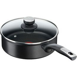 Tefal Schmorpfanne »Unlimited« Aluminium kratzfest, Induktion, Temperaturanzeiger, Made In France, Ø 24 cm Schwarz