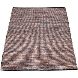 Paco Home Teppich &raquo;Odense 684&laquo; rechteckig 13 mm H&ouml;he handgewebter Wendeteppich, Jute & Wolle, meliert, Wohnzimmer blau Baumwolle, Jute, Wolle