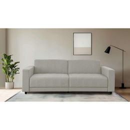 DOREL HOME 3-Sitzer »Allie II Schlafsofa 225 cm« Bett-Funktion (108/190cm), Rückenlehne 2-teilig, mit Steppung cappucine