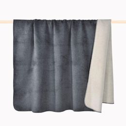 Pad Wohndecke »HOBART« Made in Europe grey Obermaterial: 65% Baumwolle, 35% Polyacryl B/L: 150 cm x 200 cm