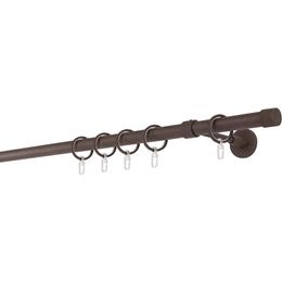 mydeco Gardinenstange &raquo;20mm Cap Wandtr&auml;ger 14 cm&laquo; 1 l&auml;ufig-l&auml;ufig Fixma&szlig; rost B/L: 120 cm