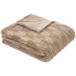 Bugatti Wohndecke &raquo;Bugatti Wohndecke Felloptik&laquo; besonders weich beige Polyester