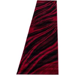 Ayyildiz Teppiche Läufer »Miami 6630« rechteckig 12 mm Höhe Kurzflor, 80cm x 300cm (BxL) rot/schwarz Obermaterial: 100% Polypropylen B : 80 cm 1...
