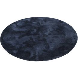 Esprit Hochflor-Teppich &raquo;Relaxx ESP-4150&laquo; rund 25 mm H&ouml;he Wohnzimmer, sehr gro&szlig;e Farbauswahl, weicher dichter Hochflor dunkelblau Obermaterial:...