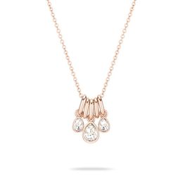 ECHTZEIT Kette mit Anhänger »Schmuck Geschenk Edelstahl Halskette Like Diamonds Tropfen« mit Glasstein roségoldfarben-kristallweiß Tolle Halskette...