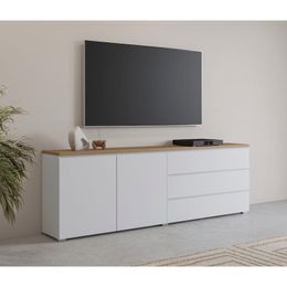 Inosign Sideboard »Modo, Breite 200 cm, moderne grifflose Kommode 2Türen/3 SK« Schubladenkommode mit viel Stauraum, Einlegeböden verstellbar...
