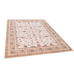 Theko Wollteppich &raquo;Dolna - 808&laquo; rund 10 mm H&ouml;he Kurzflor, reine Wolle, Orient-Optik beige Schurwolle