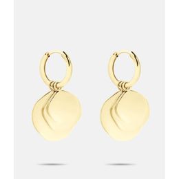 Liebeskind Berlin Paar Creolen »Schmuck Geschenk Edelstahl Ohrringe The Organic Treasure« Einhänger abnehmbar gelbgoldfarben 14 mm Moderne Creolen...
