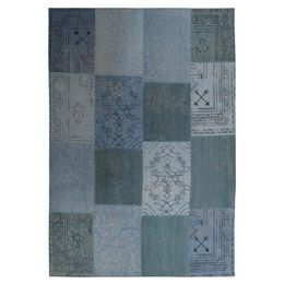 Kayoom Teppich &raquo;Lyrical 210&laquo; rechteckig 13 mm H&ouml;he Handgefertigt, hochwertig verarbeitetes Unikat im Antik-Design Multi / Blau Obermaterial: 100%...