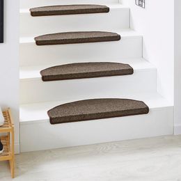 ANDIAMO Stufenmatte &raquo;Casablanca, Made in Netherlands&laquo; halbrund 6,5 mm H&ouml;he Uni Farben, selbstklebend, strapazierf&auml;hig, 15 St&uuml;ck in einem Set braun 