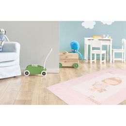 Arte Espina Kinderteppich &raquo;Bambini 300&laquo; rechteckig 5 mm H&ouml;he Fantasievoll bedruckter Kinderteppich, angenehme Haptik rosa Polyester