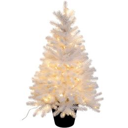 CREATIV LIGHT Künstlicher Weihnachtsbaum »Weihnachtsdeko, künstlicher Christbaum, Tannenbaum« Im Topf weiß
