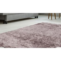 Bruno Banani Hochflor-Teppich &raquo;Alga&laquo; rechteckig 40 mm H&ouml;he Uni, Shaggy, Langflor, besonders weich und kuschelig, Wohnzimmer taupe Obermaterial:...