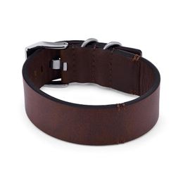 Fynch-Hatton Lederarmband »Schmuck Geschenk Armband The Wide Leather« edelstahlfarben-braun 27 cm Modisches Fynch-Hatton Armband