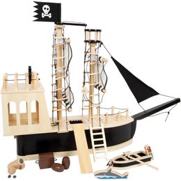 Small Foot Spielzeug-Schiff »Piratenschiff, aus Holz« natur/schwarz