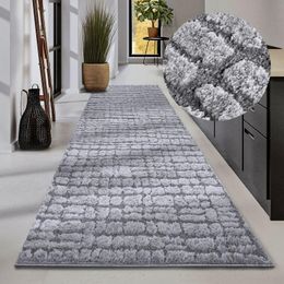 ELLE DECORATION Designteppich »Artistique« rechteckig 18 mm Höhe Hochflor, Shaggy, Läufer, weich, Langflor, modern, Hoch Tief Effekt Hellgrau...