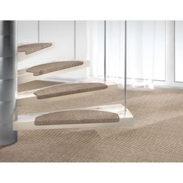 Dekowe Stufenmatte &raquo;Mara S2&laquo; halbrund 5 mm H&ouml;he 100% Sisal, gro&szlig;e Farbauswahl, selbstklebend, auch als Set 15 St&uuml;ck beige Sisal