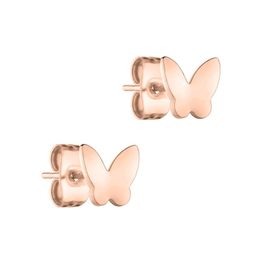 Cool Time Paar Ohrstecker »Schmuck Edelstahl Ohrringe The Cool Butterfly Schmetterling« roségoldfarben Fröhliche Ohrstecker von Cool Time im...