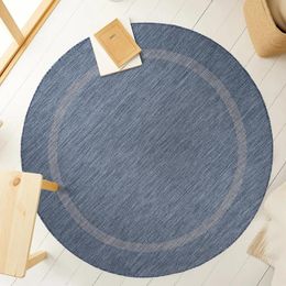 Ayyildiz Teppiche Outdoorteppich &raquo;RELAX 4311&laquo; rund 5 mm H&ouml;he pflegeleicht, robust, In- und Outdoor geeignet, gro&szlig;e Farbauswahl BLUE Obermaterial:...