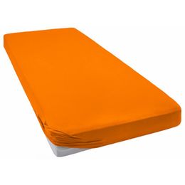 bellana Spannbettlaken &raquo;Jersey Classic&laquo; f&uuml;r Kinder und Babys aus reiner Baumwolle orange Jersey, Obermaterial: 100% Baumwolle