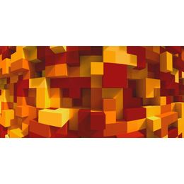ARCHITECTS PAPER Fototapete &raquo;3D Cubes Orange&laquo; Vlies, Wand, Schr&auml;ge bunt Vlies