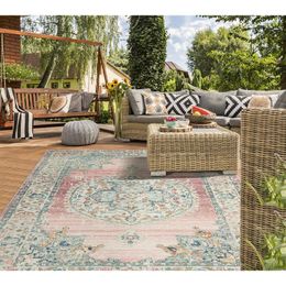 the carpet Teppich &raquo;Palma&laquo; rechteckig 4 mm H&ouml;he Outdoor moderner robuster In und Outdoor Teppich pink Polypropylen