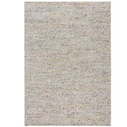 FLAIR RUGS Teppich »Minerals« rechteckig 3 mm Höhe Neutraler Teppich aus mineralischer Wollmischung schwarz Obermaterial: 70% Wolle, 30% Polyester...
