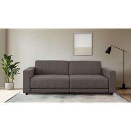 DOREL HOME 3-Sitzer »Allie II Schlafsofa 225 cm« Bett-Funktion (108/190cm), Rückenlehne 2-teilig, mit Steppung dunkelbraun