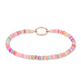Tamaris Damen Charm-Armband &raquo;Schmuck Geschenk Edelstahl Armkette All About Beads&laquo; mit Naturstein gold