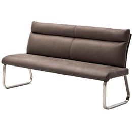 MCA furniture Polsterbank &raquo;RABEA-PBANK&laquo; sand + Edelstahl geb&uuml;rstet