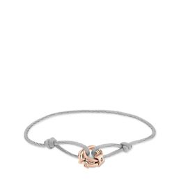 Liebeskind Berlin Armband »Schmuck Geschenk Edelstahl Textil Armkette The D-Link Mini« roségoldfarben-grau 21 cm Modisches Armband