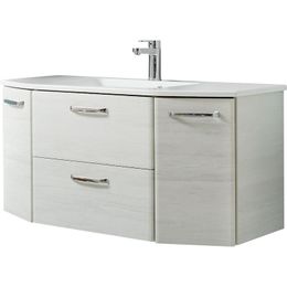 SAPHIR Waschtisch &raquo;Quickset Waschplatz inkl Mineralmarmor-Waschtisch, 112cm breit 2 T&uuml;ren&laquo; Unterschrank mit Waschbecken, inkl. T&uuml;rd&auml;mpfer, Griffe...