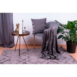 Kayoom Dekokissen »Paulina 125« graphit + unifarben Obermaterial: 100% Polyester B/L: 130 cm x 170 cm