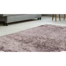 Bruno Banani Hochflor-Teppich »Alga« rechteckig 40 mm Höhe Uni, Shaggy, Langflor, besonders weich und kuschelig, Wohnzimmer taupe Obermaterial:...
