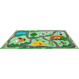 ANDIAMO Kinderteppich »Farmstead« rechteckig 5 mm Höhe Spiel- und Straßenteppich, Motiv Bauernhof, Kinderzimmer multi Obermaterial: 100% Polyamid B...