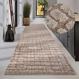 ELLE DECORATION Designteppich »Artistique« rechteckig 18 mm Höhe Hochflor, Shaggy, Läufer, weich, Langflor, modern, Hoch Tief Effekt Beige...