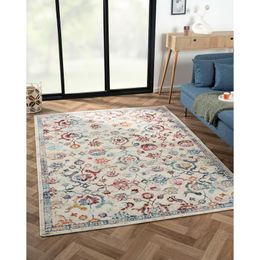 MyFlair MÖBEL & ACCESSOIRES Teppich »Aurora 4« rechteckig 2 mm Höhe Flachgewebe, im modernem Used Look, superflach, weich durch Microfaser...