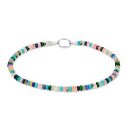 Tamaris Fußkette »Schmuck Geschenk Edelstahl Körperschmuck All About Beads« mit Naturstein silberfarben-türkis-grün-lila-rosa-weiß +...