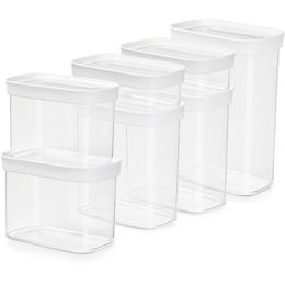 Emsa Vorratsdose »N11429 Optima« Set, 7 tlg. rechteckig, sicher, hygienisch, unbedenklich, platzeffizient transparent 0