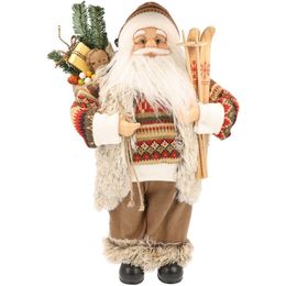 MyFlair MÖBEL & ACCESSOIRES Weihnachtsmann »Weihnachtsdeko« mit Skiern, Höhe ca. 45 cm creme 0